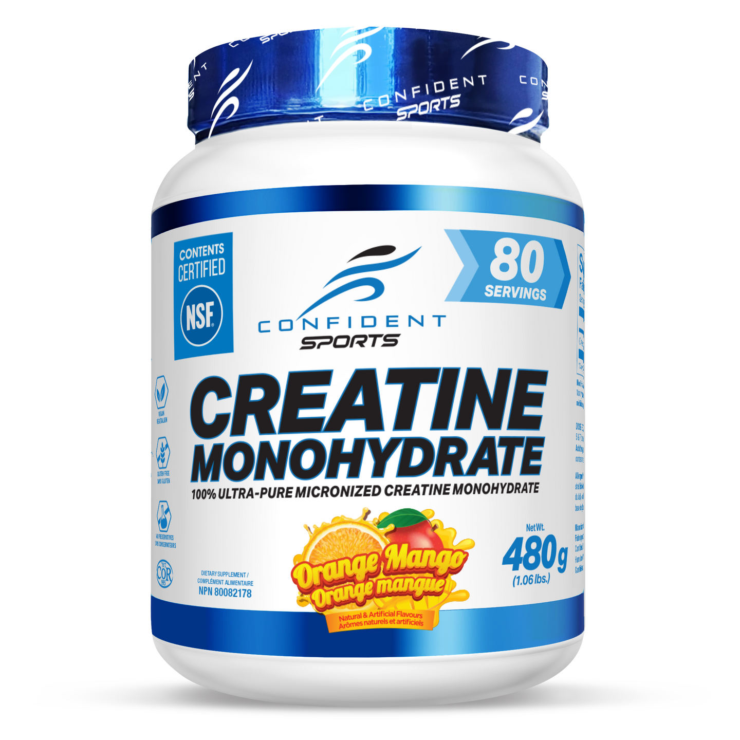 Creatine Monohydrate Orange Mango – Confident Health