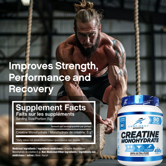 Creatine Monohydrate (125g, 450g, 480g, 1100g) – Confident Health